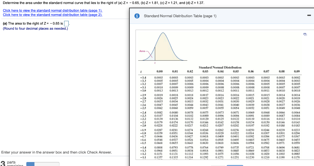 Solved Determine the area under the standard normal curve | Chegg.com