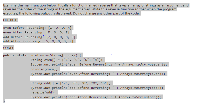 Solved Examine the main function below. It calls a function | Chegg.com