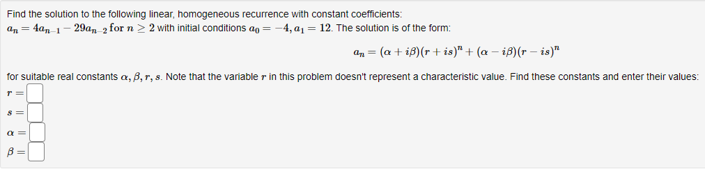 Solved Find the solution to the following linear, | Chegg.com
