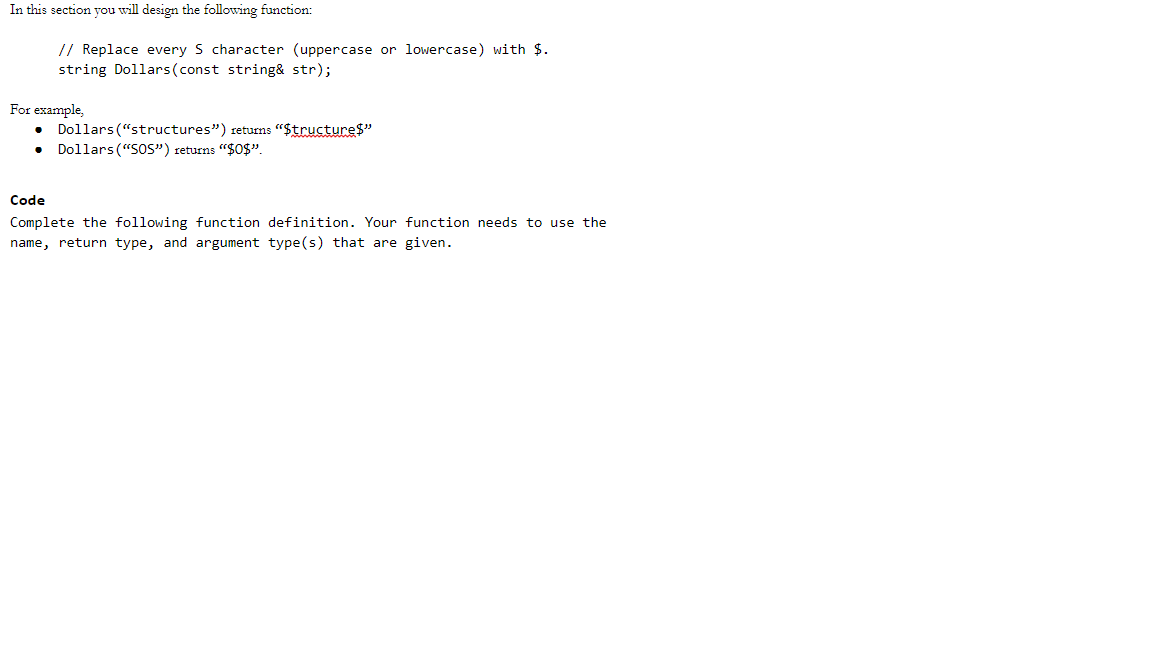 Solved In this section you will design the following | Chegg.com