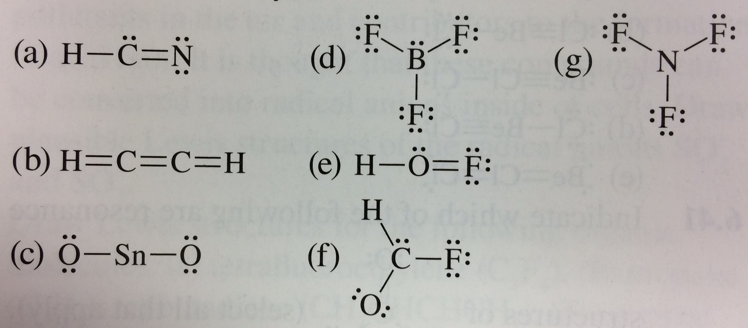 Solved The Following Lewis Structures Are Incorrect Explain