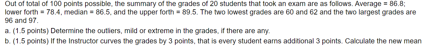 Solved Out of total of 100 points possible, the summary of | Chegg.com