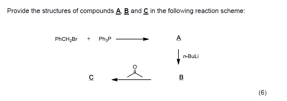 Solved Provide the structures of compounds A, B and C in the | Chegg.com