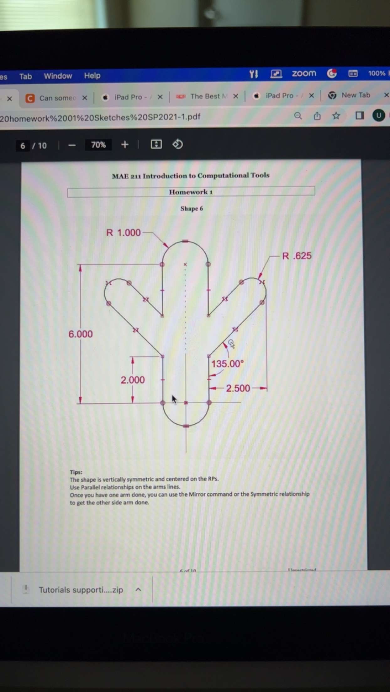 Solved MAE 211 Introduction to Computational Tools Homework | Chegg.com