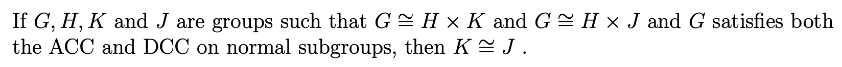 Solved If G,H,K ﻿and J ﻿are groups such that G~=H×K ﻿and | Chegg.com