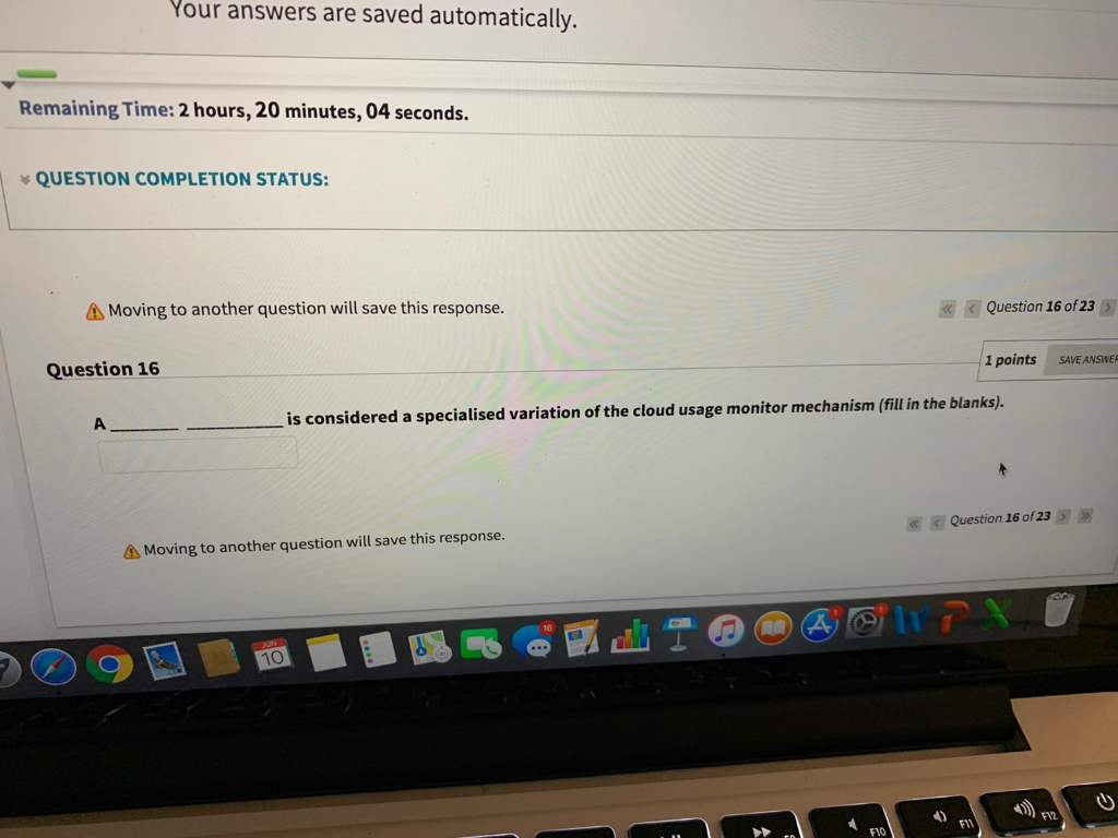 Solved Your answers are saved automatically. Remaining Time: | Chegg.com