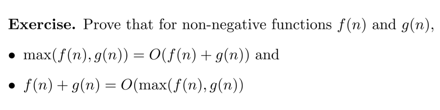 Exercise. Prove that for non-negative functions f(n) | Chegg.com