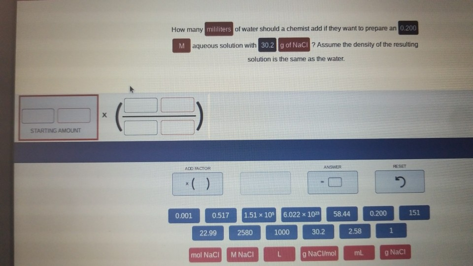 Solved How many mililiters of water should a chemist add if | Chegg.com