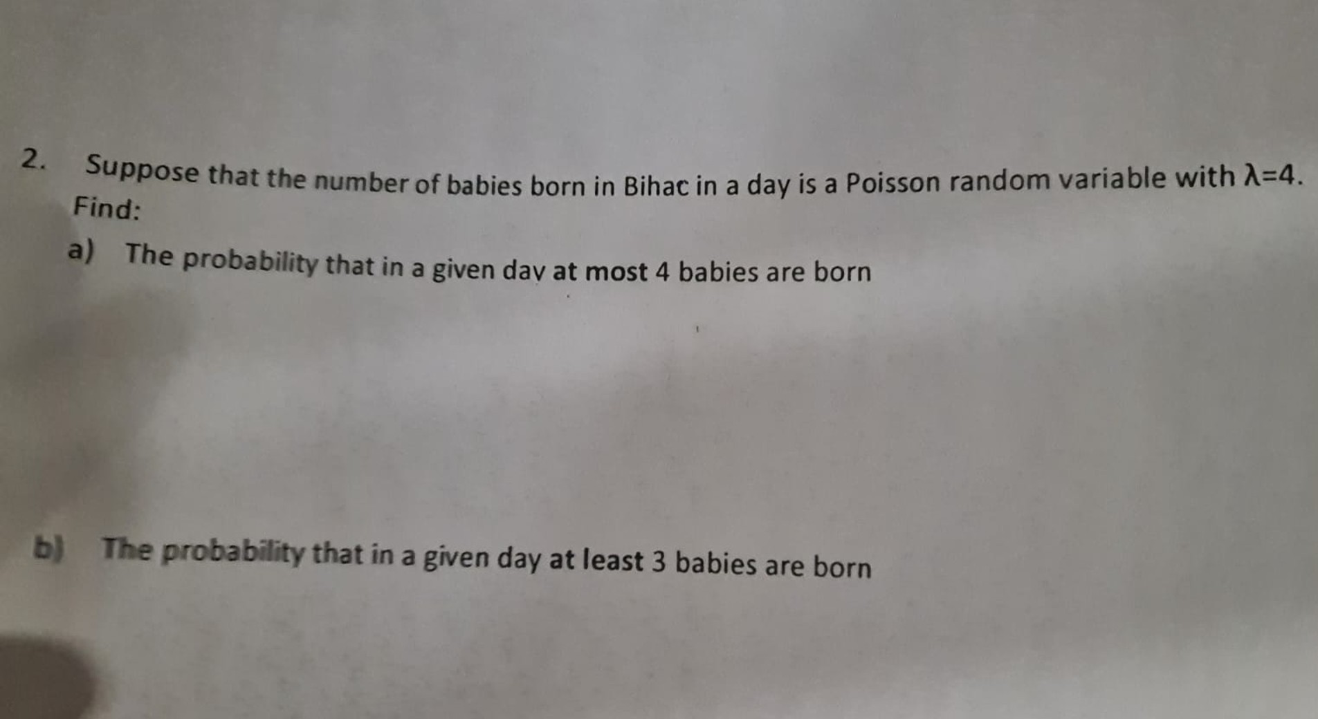 Solved Suppose that the number of babies born in Bihac in a | Chegg.com