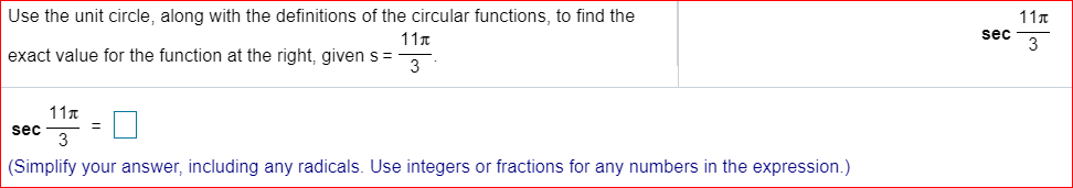 Solved Use the unit circle, along with the definitions of | Chegg.com