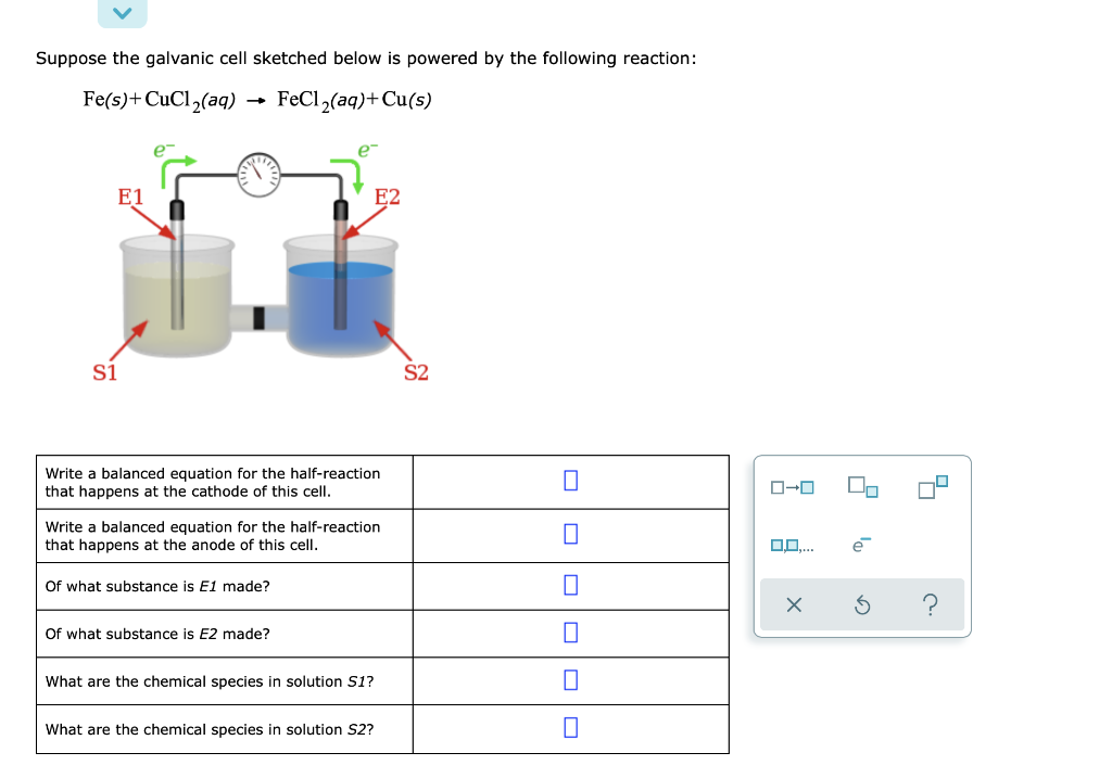 Solved Suppose the galvanic cell sketched below is powered | Chegg.com