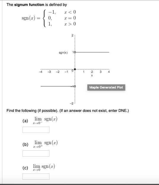 Solved The signum function is defined by 1 sgn(x) = 0, x=0 | Chegg.com
