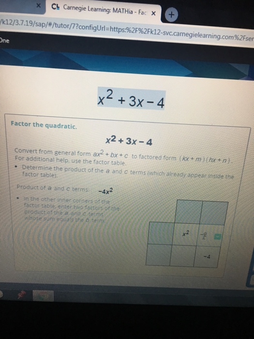 Solved x CL Carnegie Learning: MATHia-Faex (+ | Chegg.com