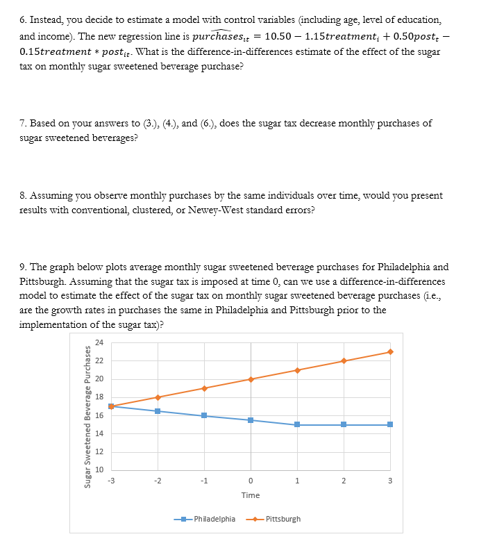 1. Difference-in-Differences (Week 14) Suppose you | Chegg.com