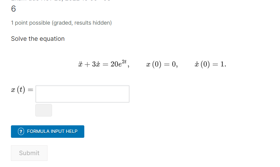 Solved 1 point possible (graded, results hidden) Solve the | Chegg.com