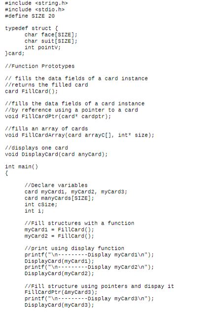 Solved Assignment purpose: user defined structure types | Chegg.com