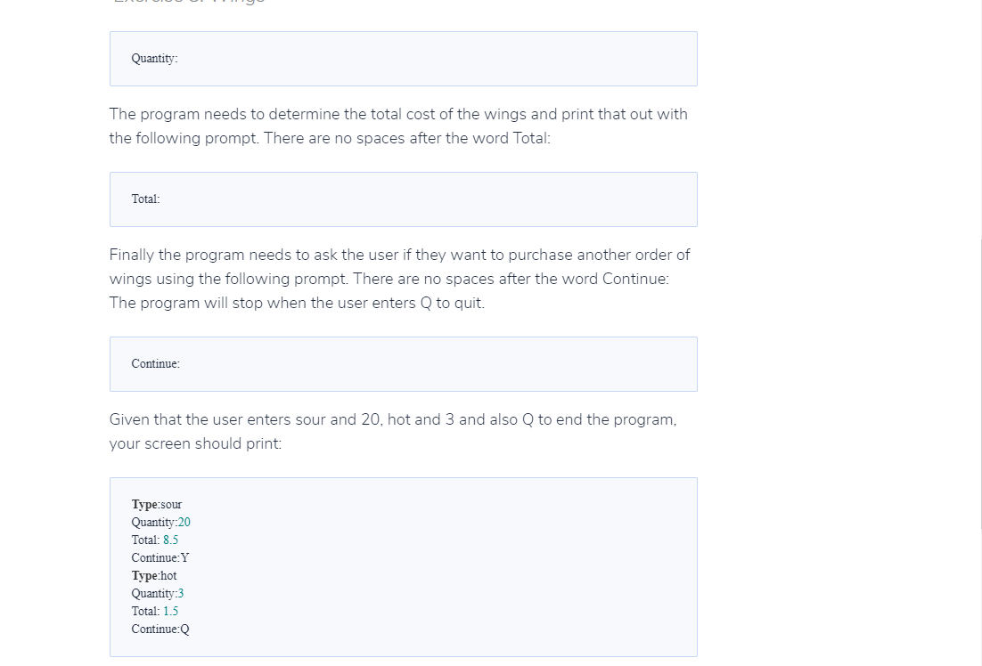 Solved Exercises iii Exercise 8: Wings Read the problem | Chegg.com