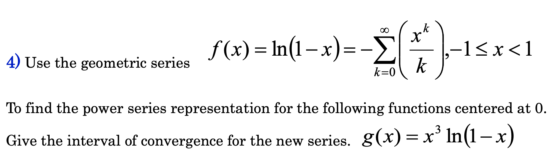 Solved use geometric series to find the power series | Chegg.com