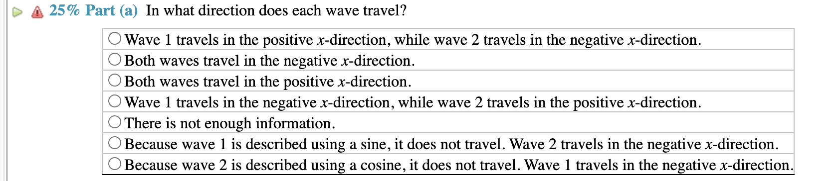 Solved (10%) Problem 4: Two transverse waves travel along | Chegg.com