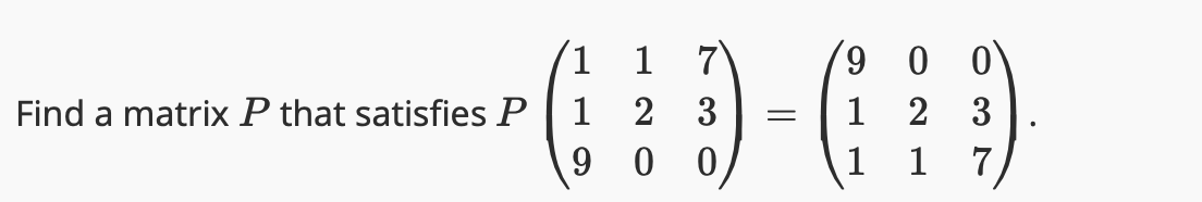 Solved Find a matrix P that satisfies | Chegg.com