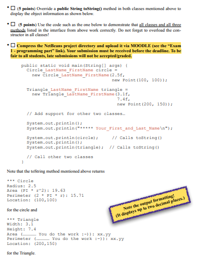 Solved - (5 points) Create an interface called Culculable | Chegg.com