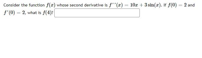 Solved Consider the function f(x) whose second derivative is | Chegg.com
