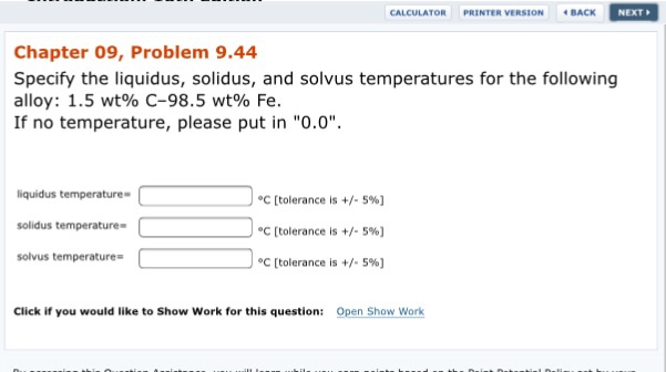 Solved CALCULATOR PRINTER VERSION BACK NEXT Chapter 09, | Chegg.com