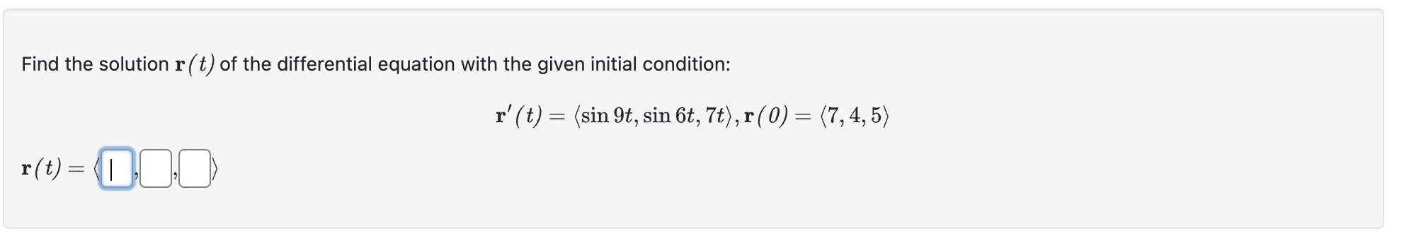Solved Find the solution r(t) ﻿of the differential equation | Chegg.com