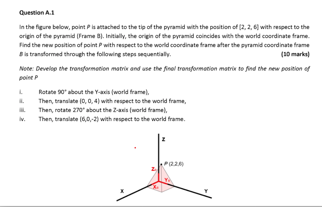 Solved Question A.1 In the figure below, point P is attached | Chegg.com