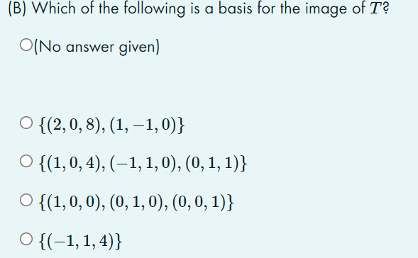 Solved Consider the following linear transformation of R3: | Chegg.com