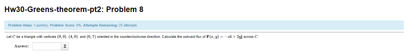 Solved Hw30-Greens-theorem-pt2: Problem 8 Problem Value: 1 | Chegg.com