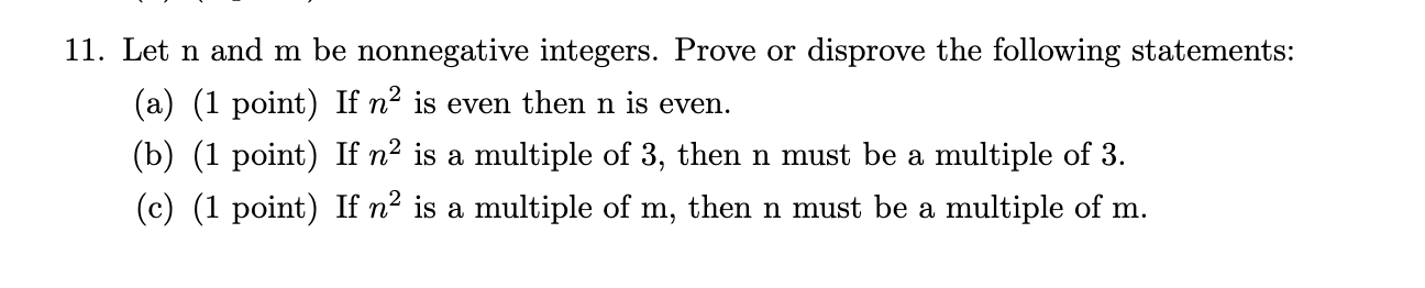 Solved Let n and m be nonnegative integers. Prove or | Chegg.com