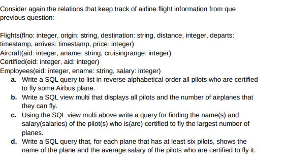 Solved Consider again the relations that keep track of | Chegg.com