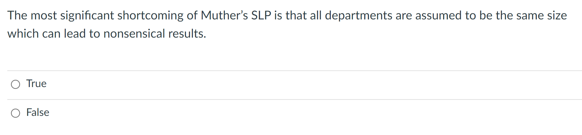 Solved The most significant shortcoming of Muther's SLP is | Chegg.com