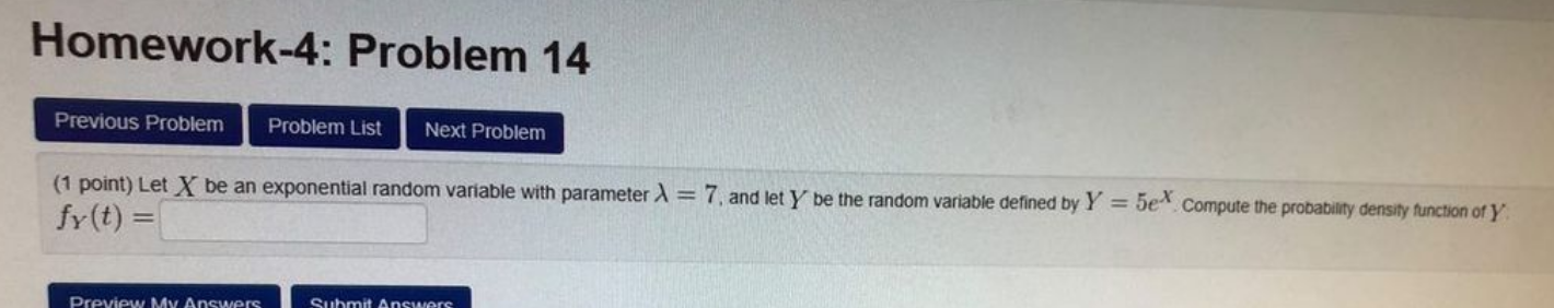 Solved 1 Point Let X Be An Exponential Random Variable 2048