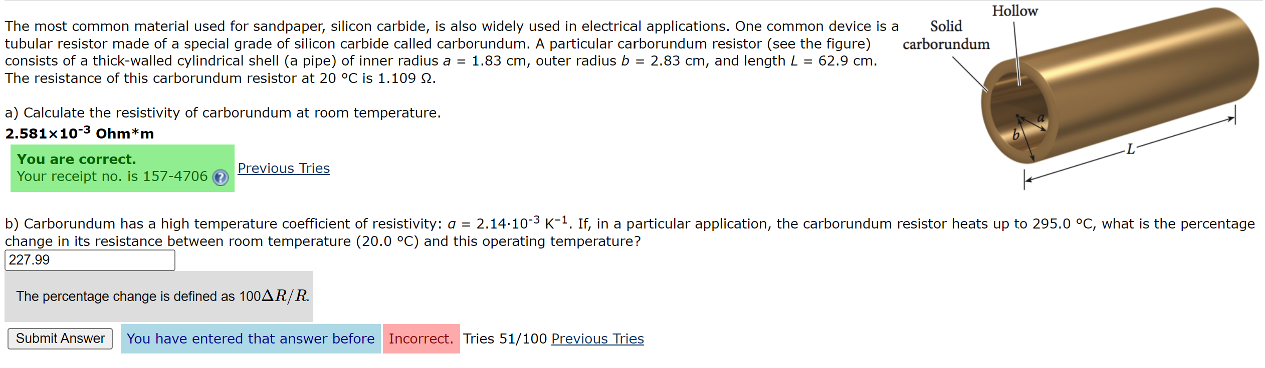 Solved THE ANSWER ABOVE IS WRONG! PLEASE GIVE CORRECT ANSWER | Chegg.com