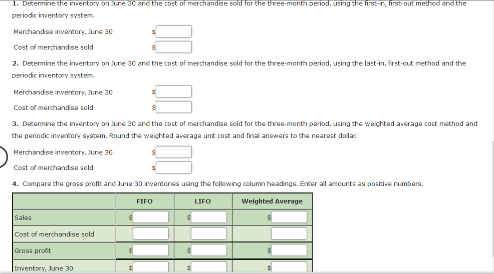 Solved Periodic Inventory by Three Methods The beginning | Chegg.com