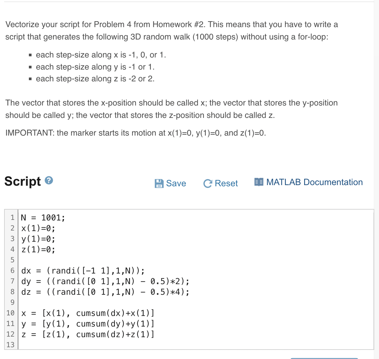 Solved please check my matlab code... it says right now my | Chegg.com