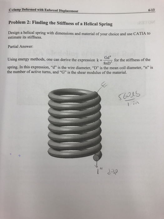 Solved C-clamp Deformed with Enforced Displacement Problem | Chegg.com