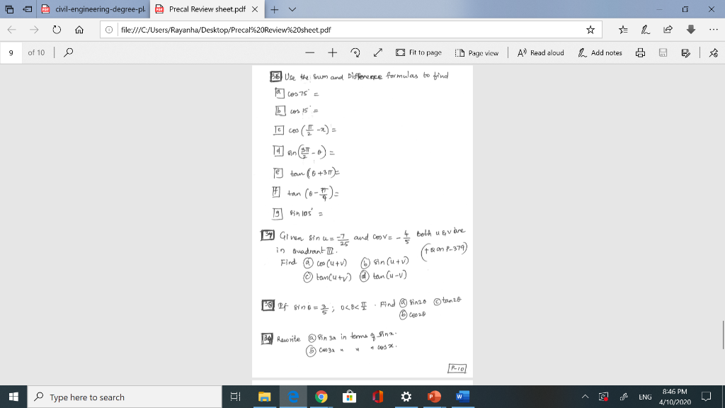 Solved civil-engineering-degree-pl | Chegg.com