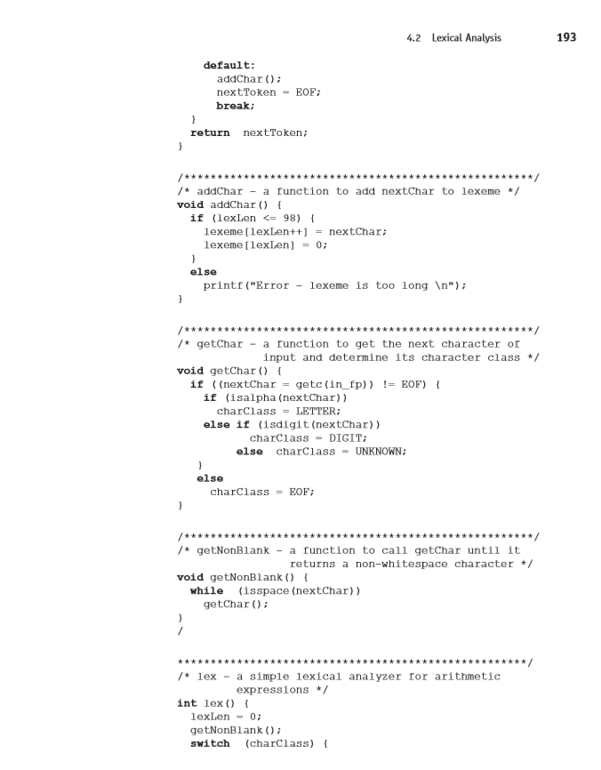 6 Convert Lexical Analyzer Written C Given Section 42 Java Concepts Programming Languages
