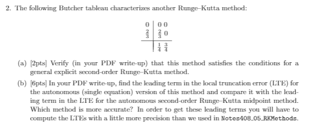 2. The following Butcher tableau characterizes | Chegg.com