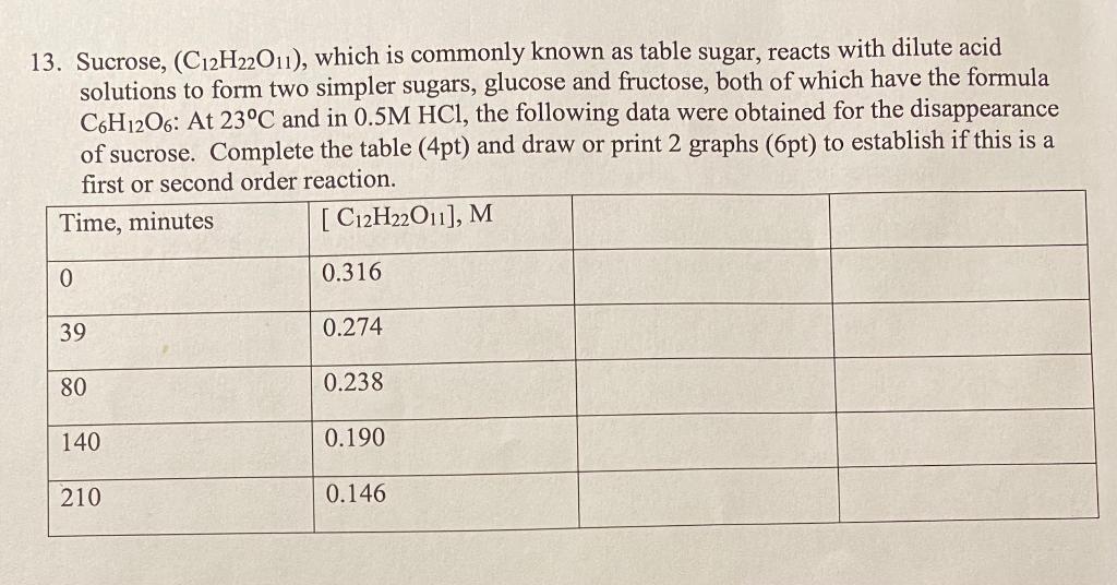 Solved 3. Sucrose, (C12H22O11), which is commonly known as | Chegg.com