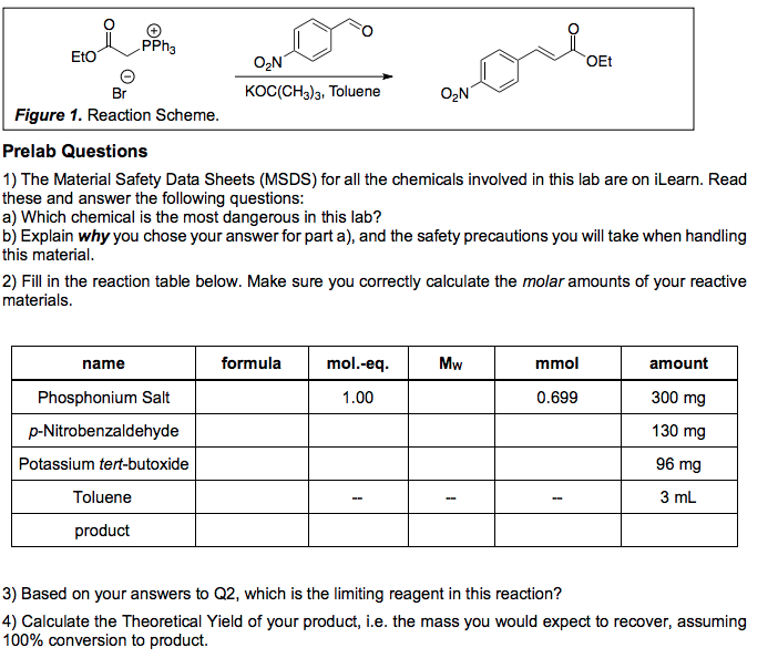 Solved PPh3 Eto O2N KOC(CH3)3, Toluene OEt Br Figure 1. | Chegg.com