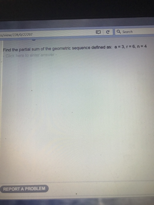 Solved Find the partial sum of the geometric sequence | Chegg.com