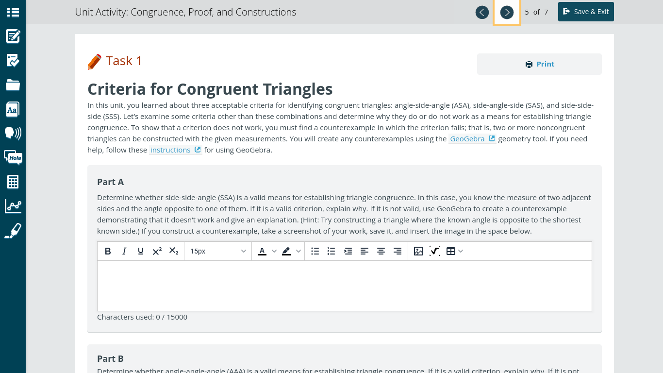 Solved Unit Activity: Congruence, Proof, and Constructions 5 | Chegg.com