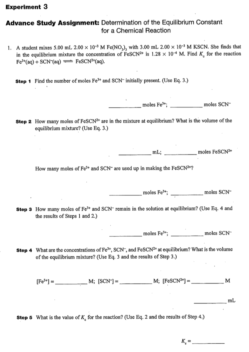 Solved Advance Study Assignment: Determination of the | Chegg.com