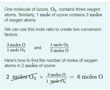 Solved One molecule of ozone, O3, contains three oxygen | Chegg.com