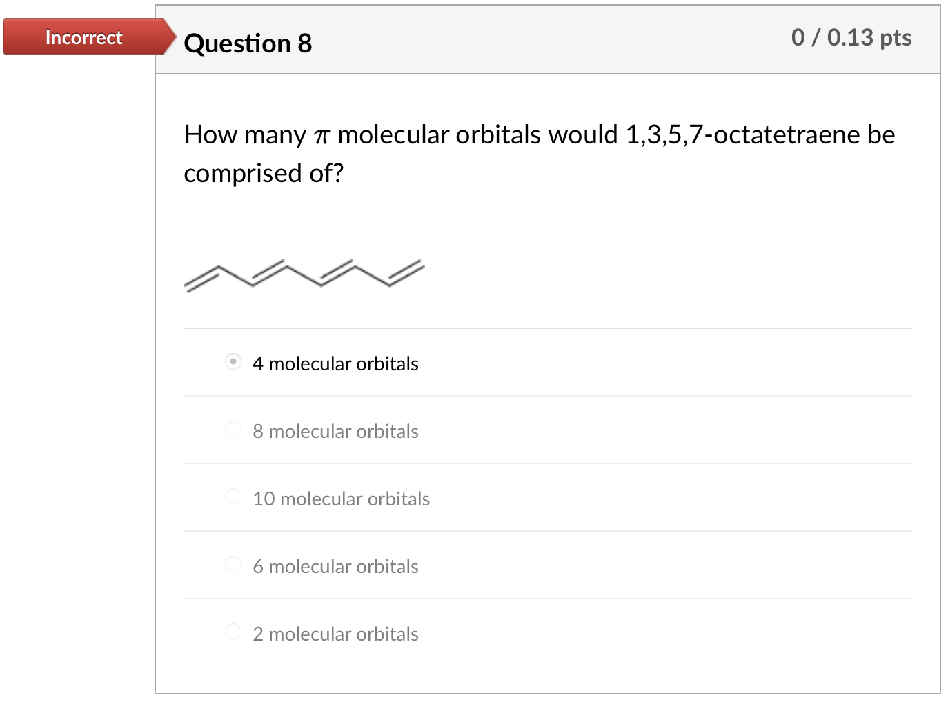 Solved How many π molecular orbitals would | Chegg.com