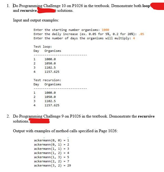 Solved 1. Do Programming Challenge 10 on P1026 in the | Chegg.com